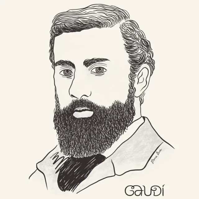 Lámina 'Antoni Gaudí' - Bona Eva · Tienda online de ilustración y ...